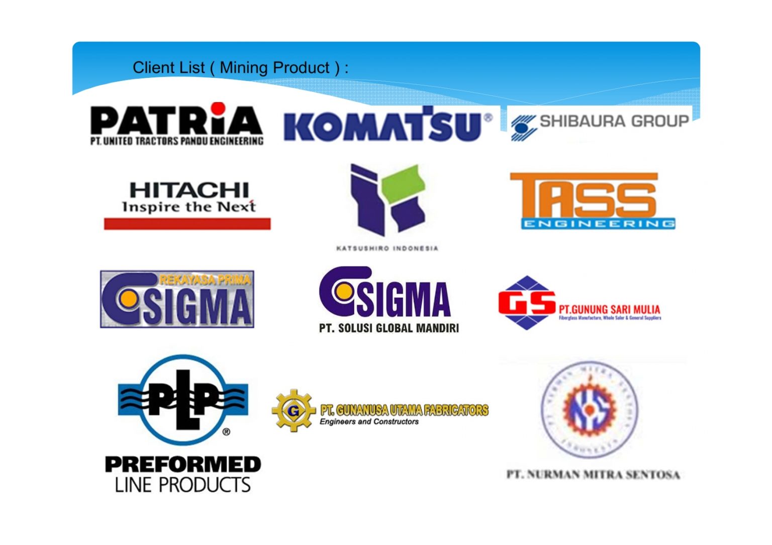 PROJECTS COMPLETED – PT. SK METALINDO